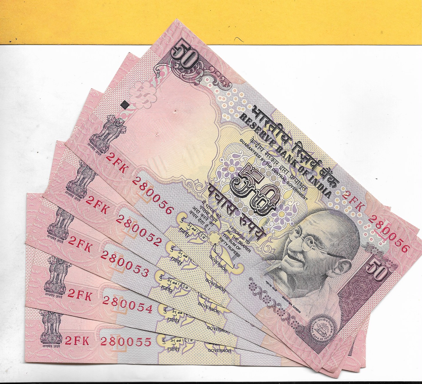 50 RUPEE ~ D.SUBBARAO ~ GANDHI ISSUE ~ UNC RARE NOTE ~ F-8/19 – Indian ...