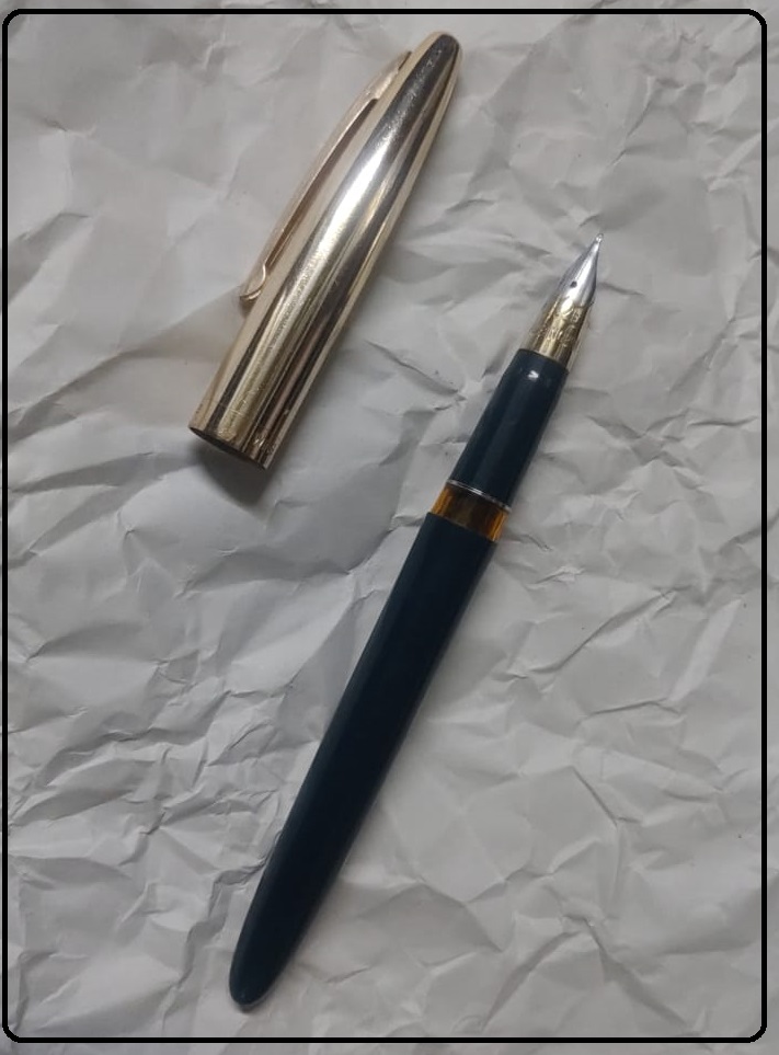 VINTAGE PEN ~ WING SUNG 233 ( GREEN ) 1990 ~ FOUNTAIN PEN ~ MADE IN ...