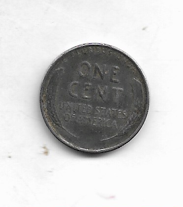 UNITED STATES ~ 1 Cent “Steel Cent”, 1943 ~ ( Wheat Cent 1943 Zinc ...