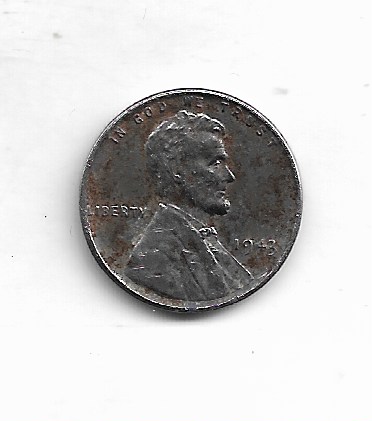 UNITED STATES ~ 1 Cent “Steel Cent”, 1943 ~ ( Wheat Cent 1943 Zinc ...