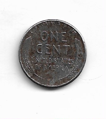 UNITED STATES ~ 1 Cent “Steel Cent”, 1943 ~ ( Wheat Cent 1943 Zinc ...