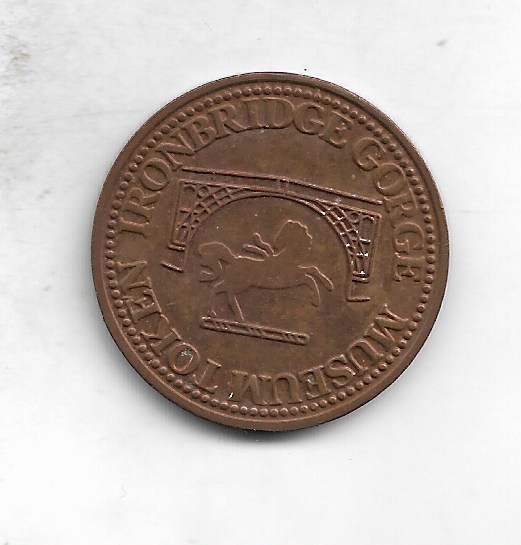 United Kingdom ~ 1 Penny – Ironbridge Gorge Museum Token flat image ...
