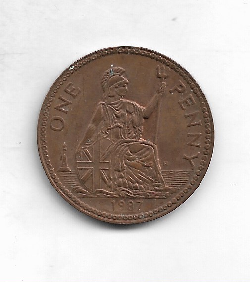 United Kingdom ~ 1 Penny – Ironbridge Gorge Museum Token flat image ~ RARE BIG COIN ~ P-23 ...