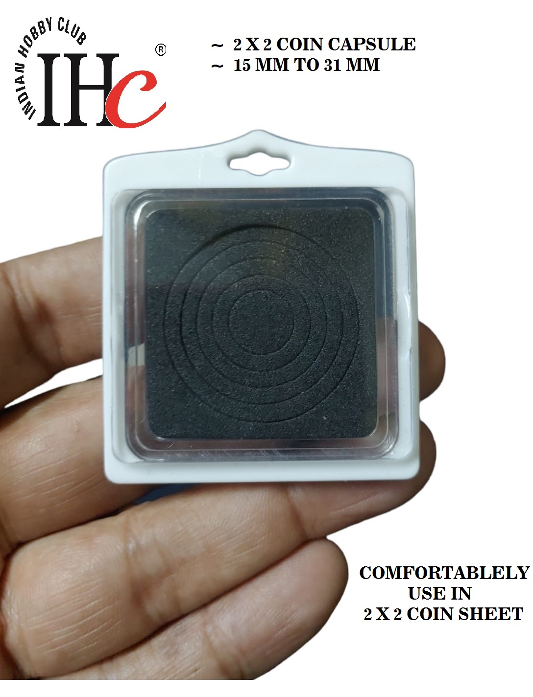 IHC ~ Coin Square Storage Box ~ Plastic Box Coin Holder Capsules ...