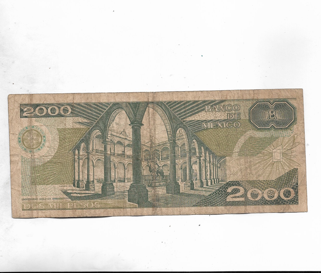 MEXICO ~ 2000 Pesos, 1989 ~ RARE NOTE ~ N-18 – Indian Hobby Club