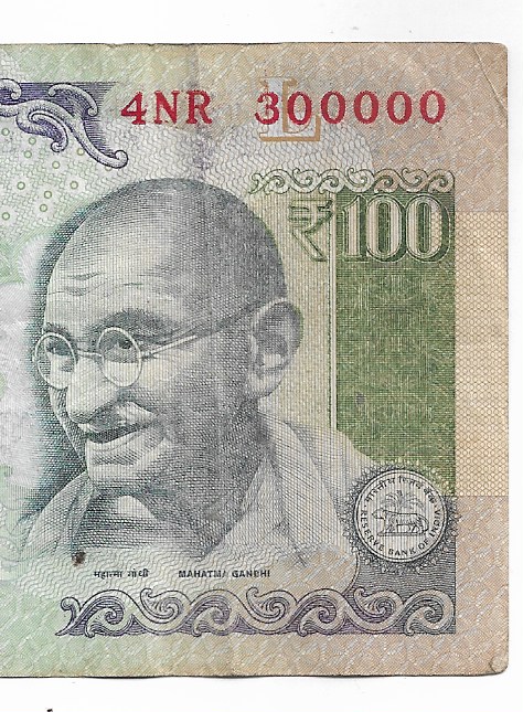 100 RUPEE ~ ” 300000 ” RAGURAM JI RAJAN, 2015 ~ FANCY SERIAL NO. NOTE ...
