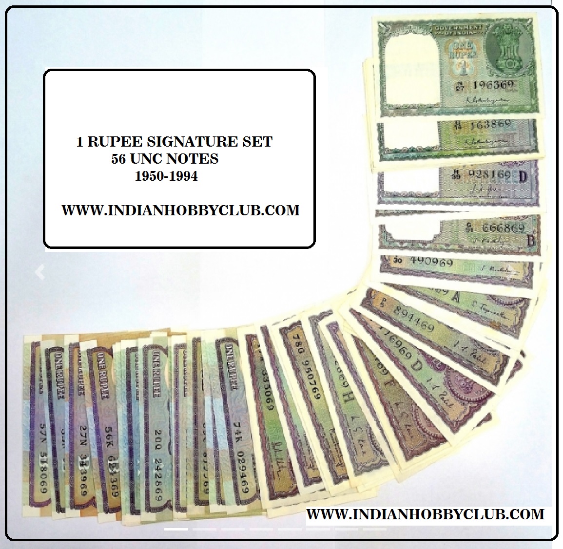 1 RUPEE SET – Indian Hobby Club