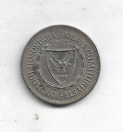 CYPRUS ~ 50 Mils, 1963 ~ RARE COIN ~ M-2 – Indian Hobby Club