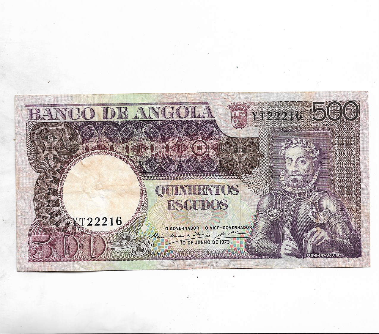 Angola ~ 500 ESCUDOS, 1973 ( OLD ISSUE ) Banknote ~ H-35 – Indian Hobby ...