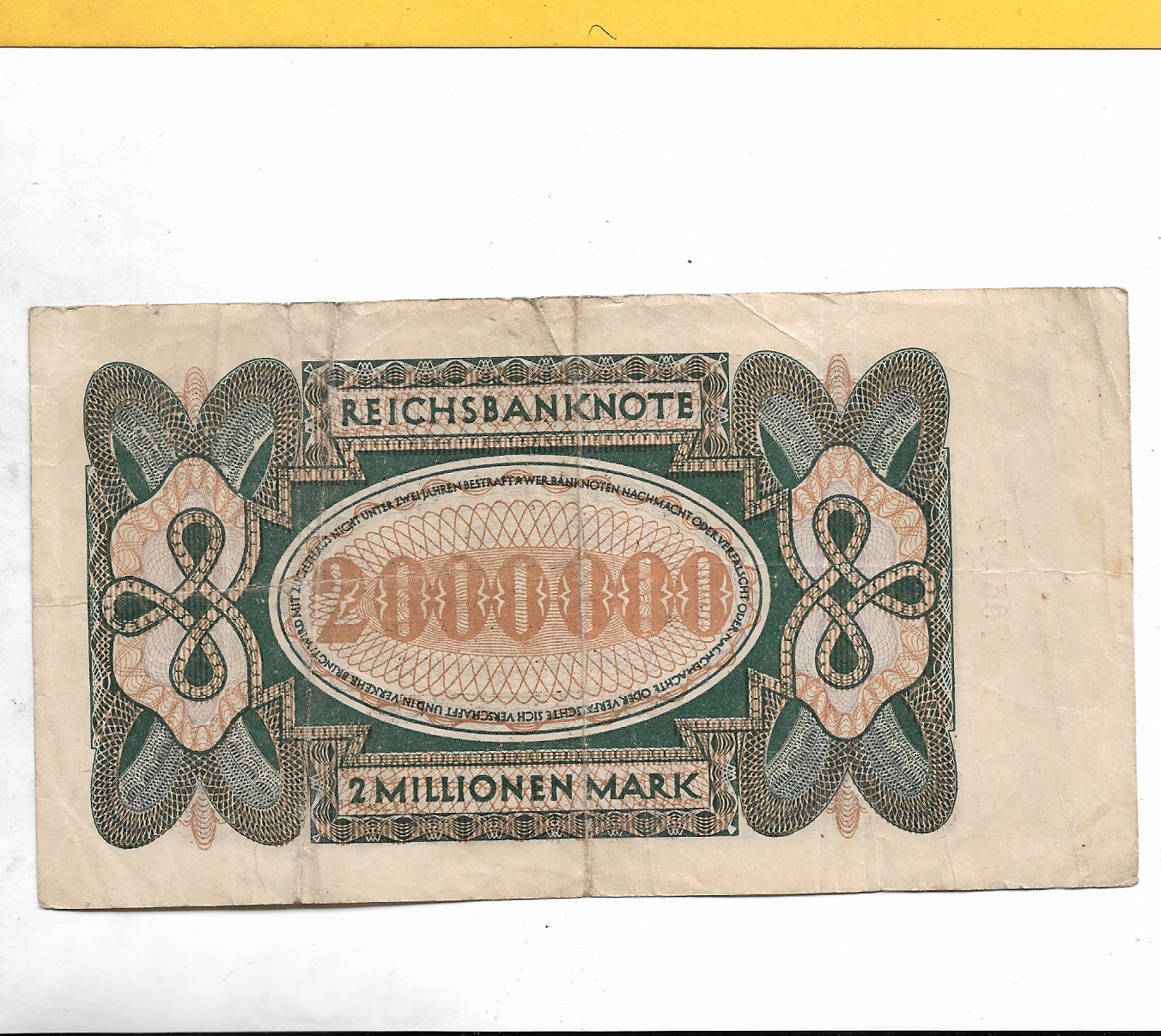 GERMANY ~ 2,000,000 Mark Reichsbanknote, 1923 ~ Weimar Republic (1918 ...