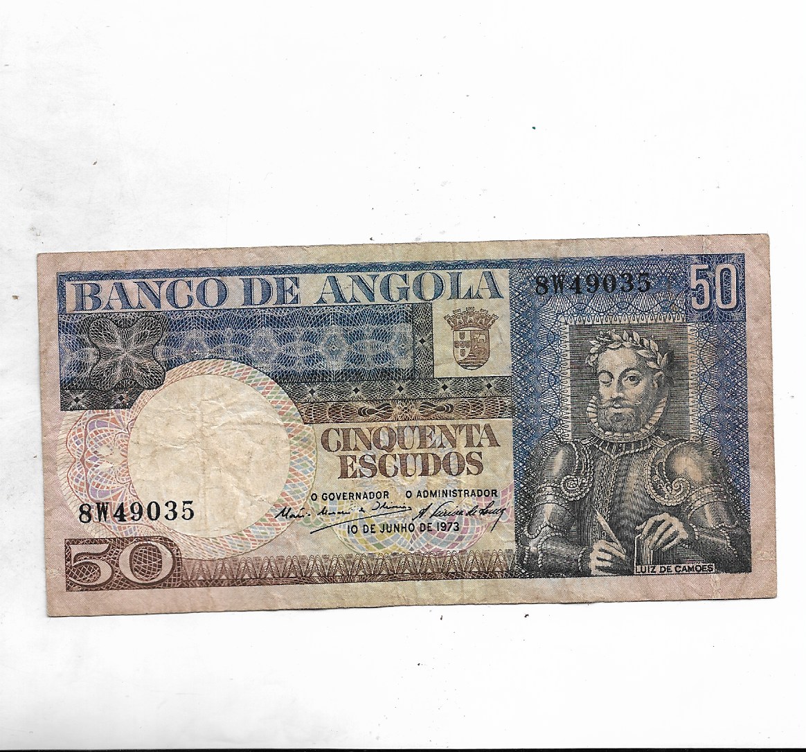 Angola ~ 50 ESCUDOS, 1973 ( OLD ISSUE ) Banknote ~ F-3/32 – Indian ...