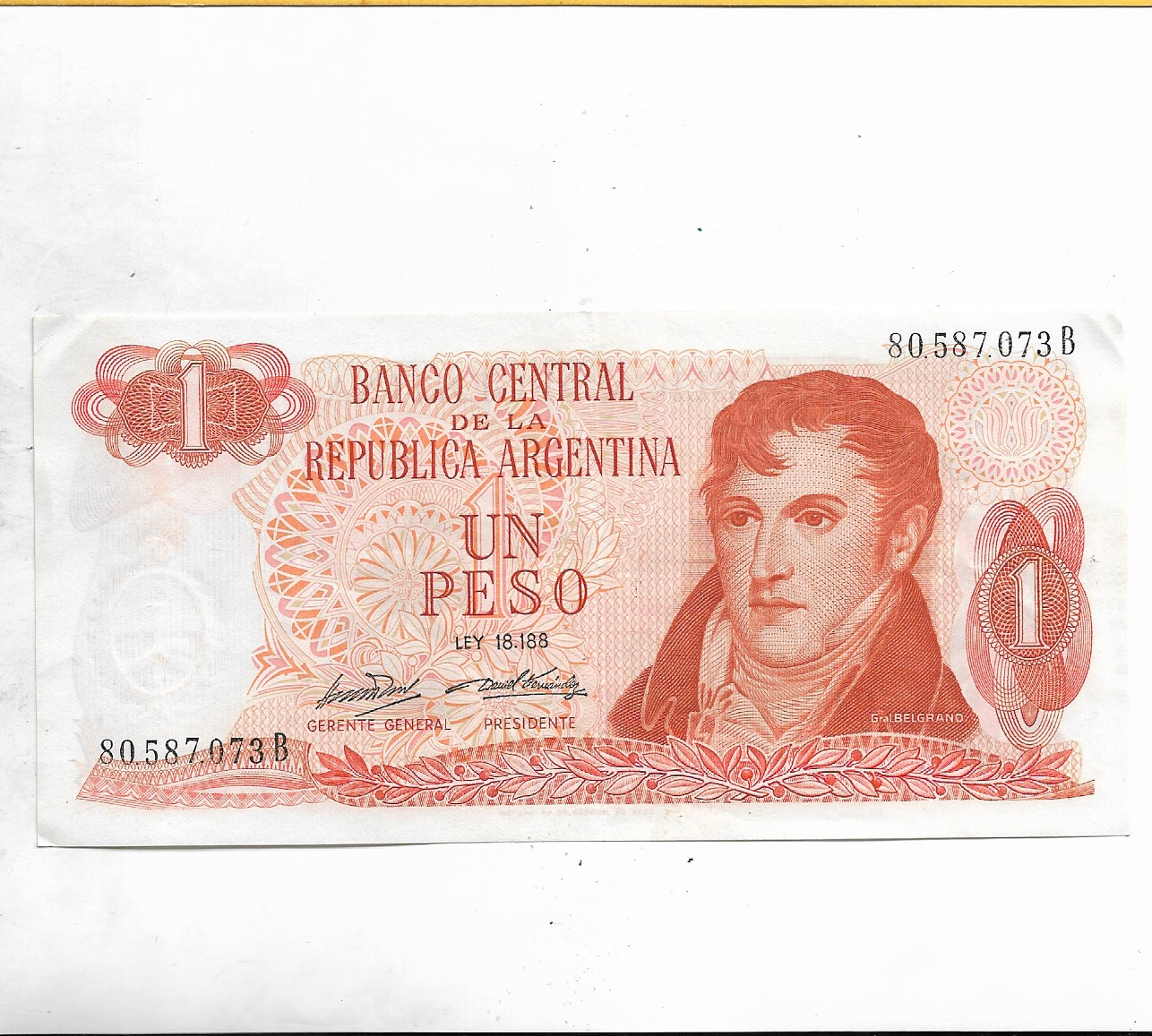 ARGENTINA ~ 1 Peso, 1974 ~ UNC RARE NOTE ~ F-30 – Indian Hobby Club