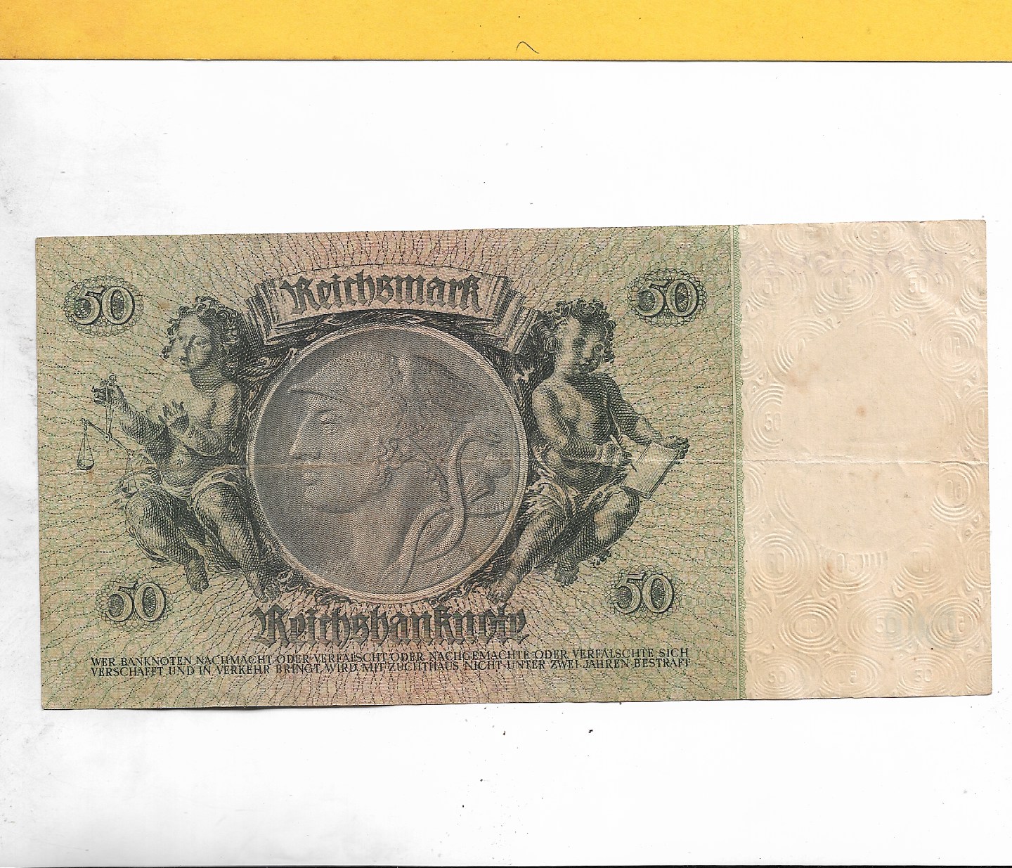 GERMANY ~ 50 Reichsmark Reichsbanknote, ( Third Reich ) 1933 ~ RARE ...
