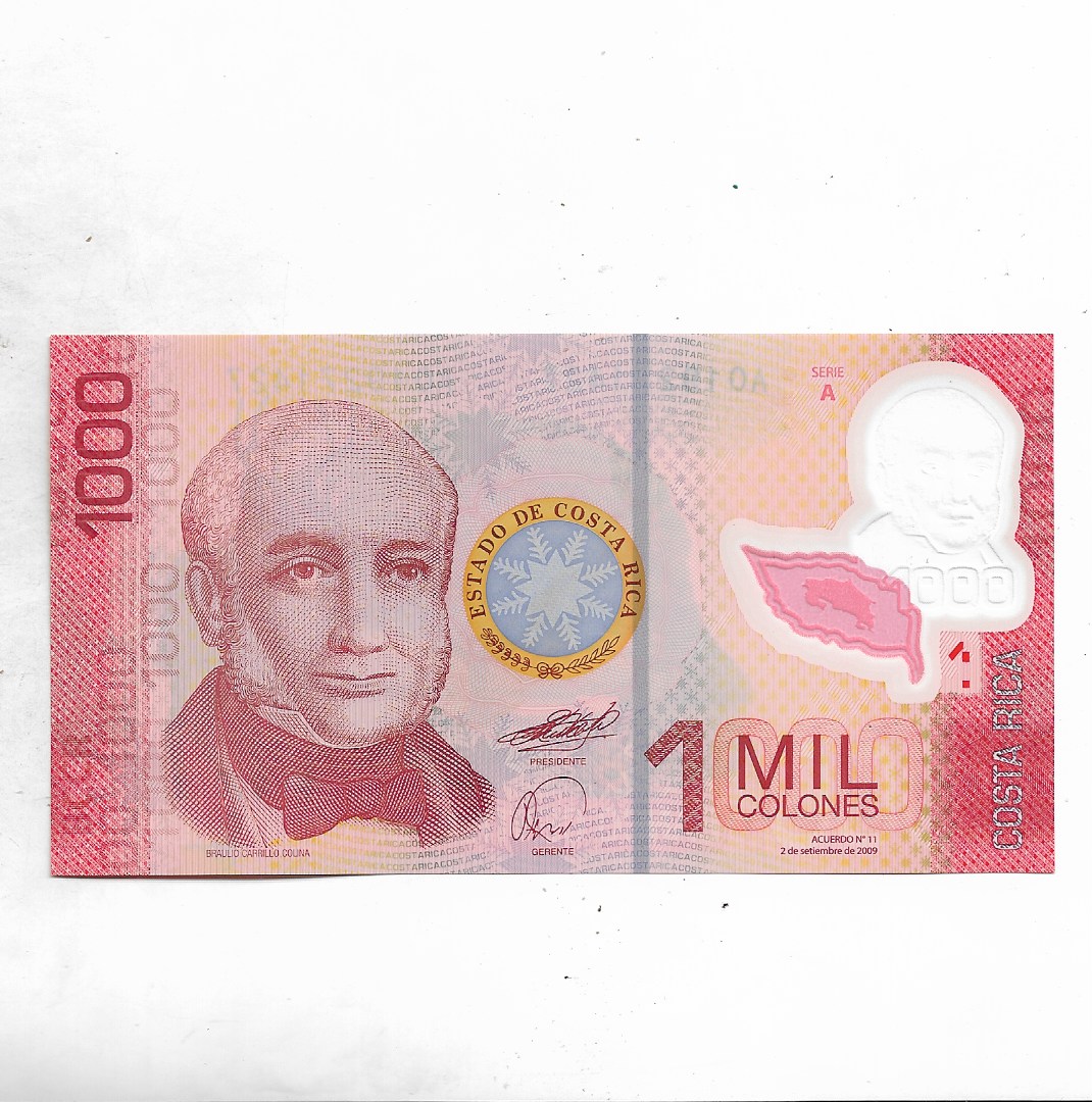 COSTA RICA ~ 1000 Colones, POLYMER RARE NOTE ~ F-4/4 – Indian Hobby Club