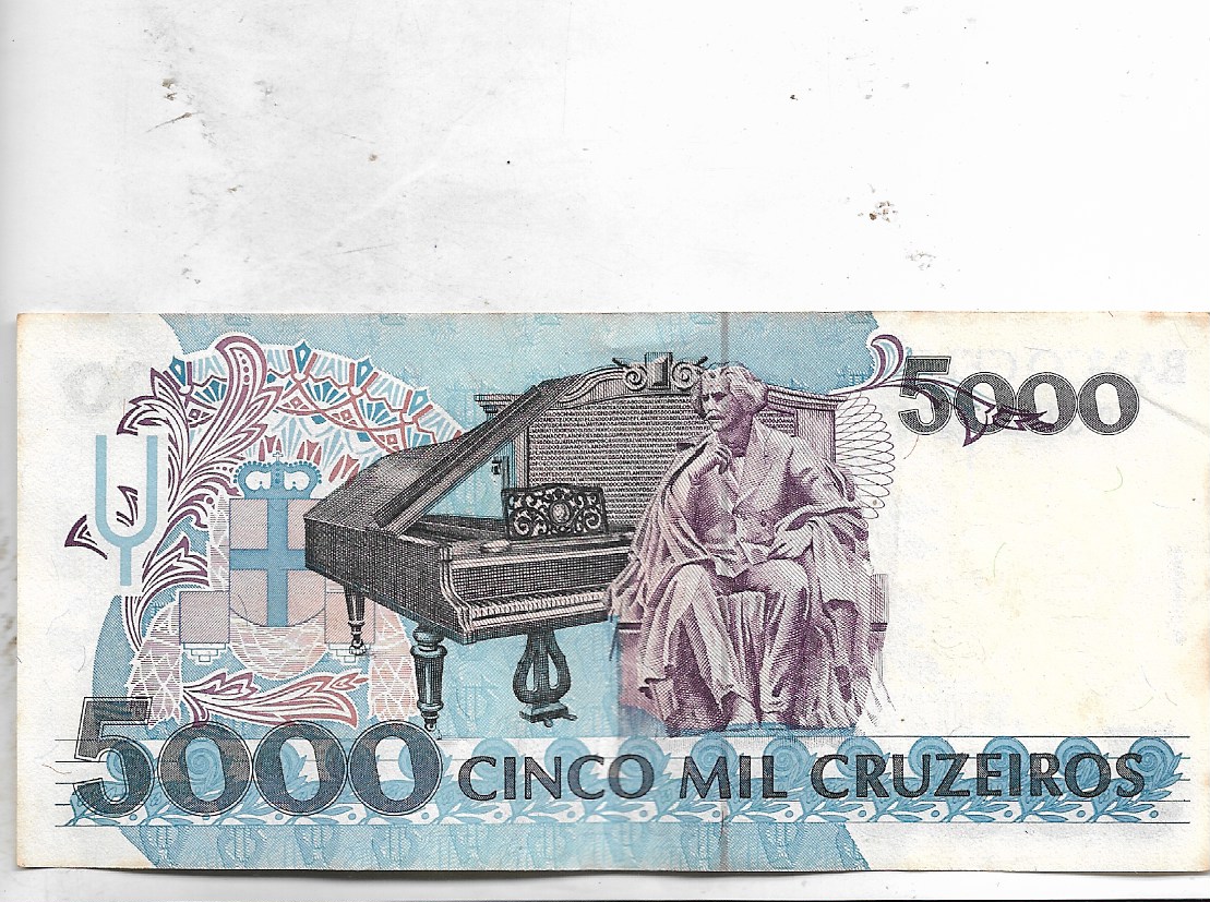 BRAZIL ~ 5000 Cruzeiros 3rd edition ~1990~ RARE NOTE~ N-2 – Indian ...