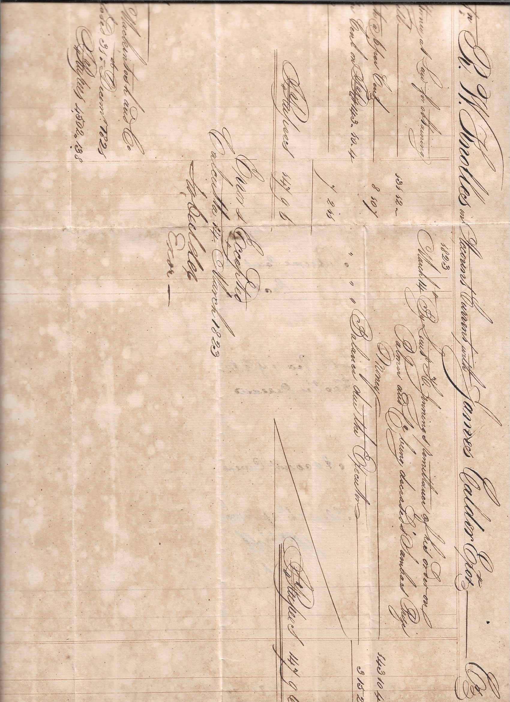 INDIA ~ OLD WILLIAM FORT ~ DOCUMENT ~ 26 APRIL -1883 ~ WITH ORIGINAL ...
