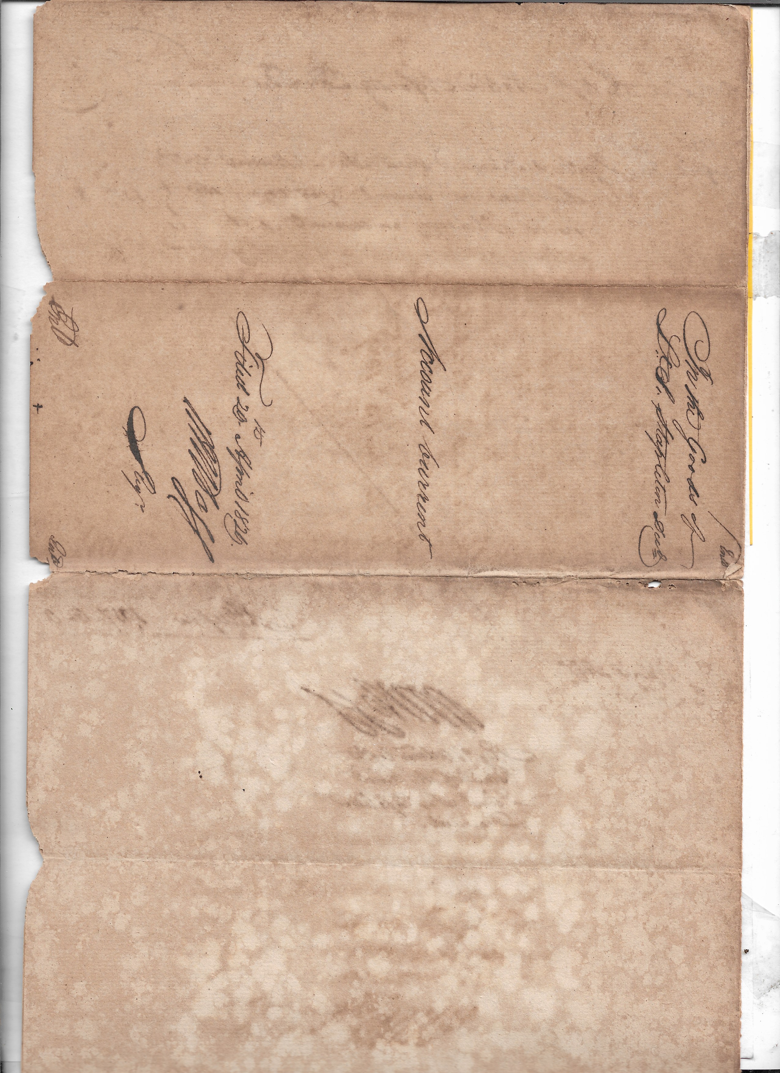 INDIA ~ OLD WILLIAM FORT ~ DOCUMENT ~ 1825 ~ WITH ORIGINAL Signature ...
