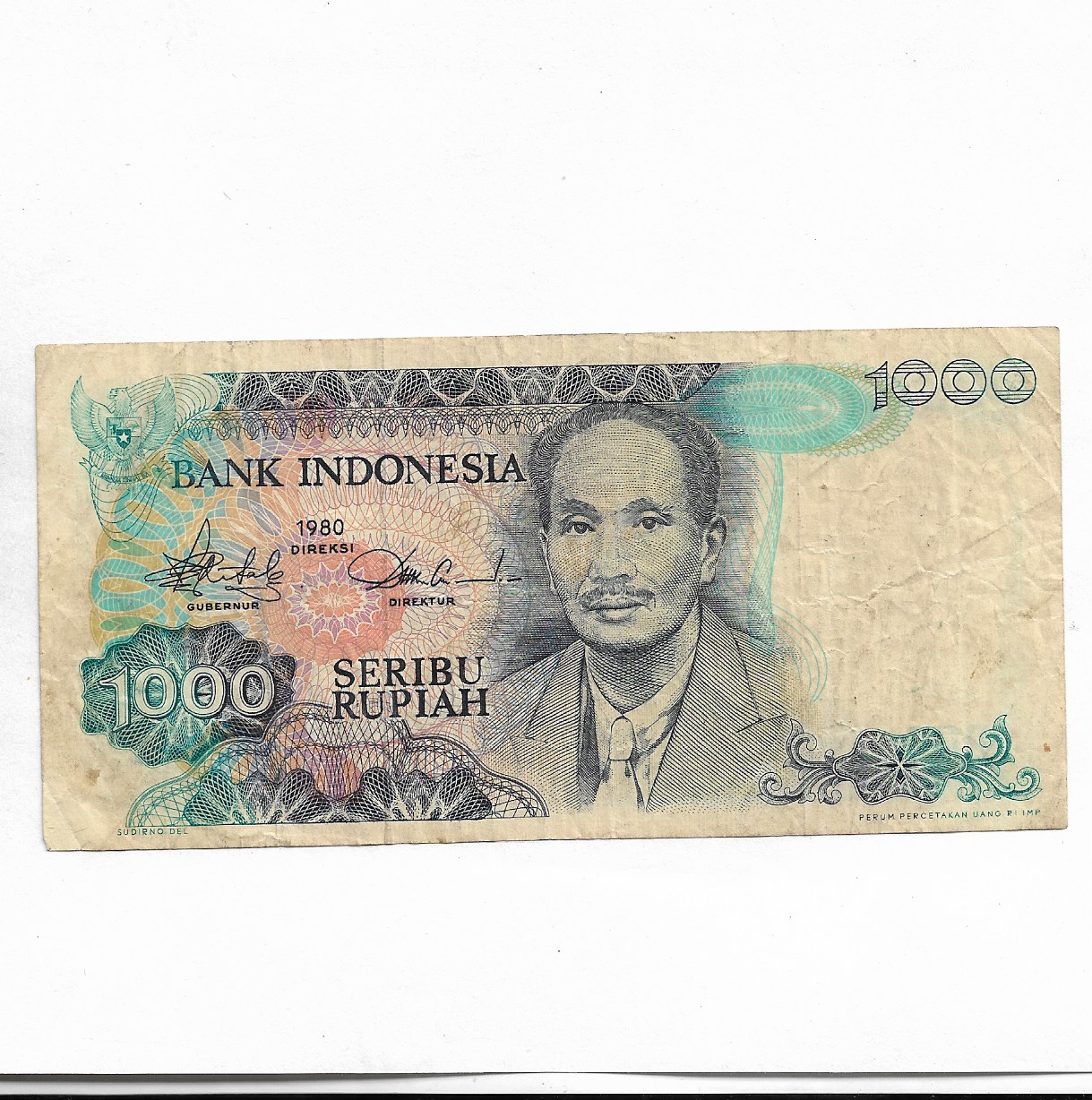 INDONESIA ~ 1000 Rupiah, 1980 ~ RARE NOTE ~ F-4/26 – Indian Hobby Club