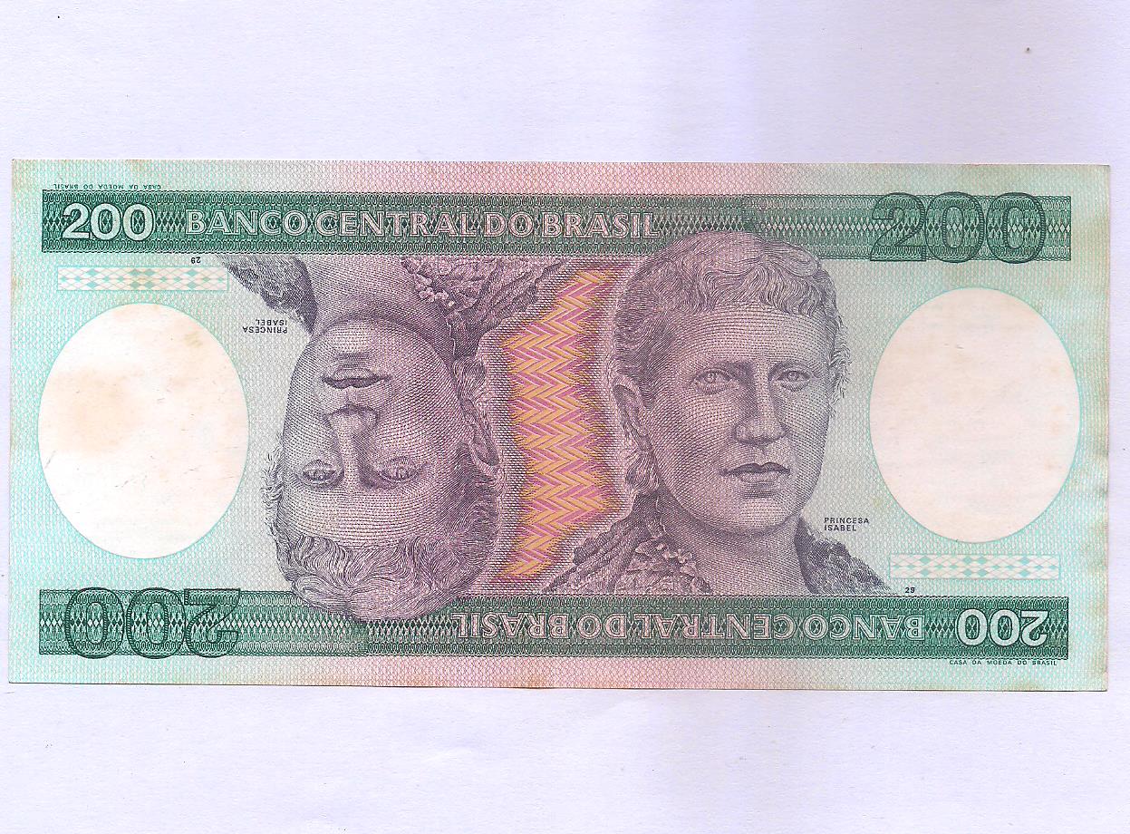 Brazil ~ 200 Cruzeiros ~ 1981~ RARE NOTE ~ N-10 – Indian Hobby Club