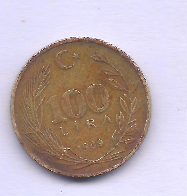 TURKIYE~ 100 LIRE ~1989~ RARE COIN ~ G-19 – Indian Hobby Club