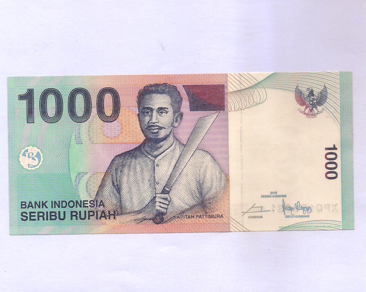 INDONESIA ~1000 Seribu Rupiah ~ 2018 ~ RARE NOTE ~F -14 – Indian Hobby Club