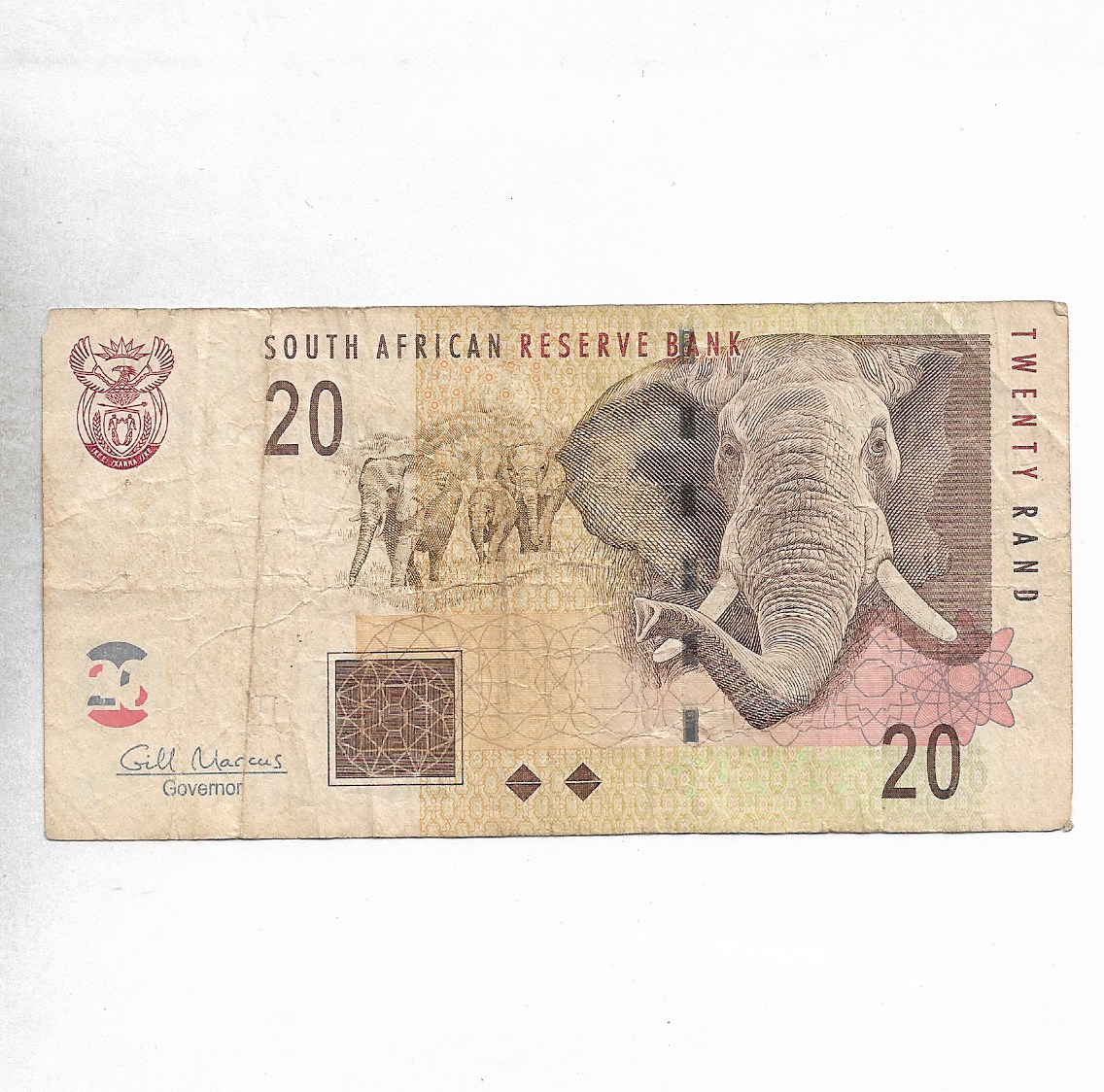 SOUTH AFRICA ~ 20 Rand ~ 2005 ~ RARE NOTE ~ F-4/36 – Indian Hobby Club