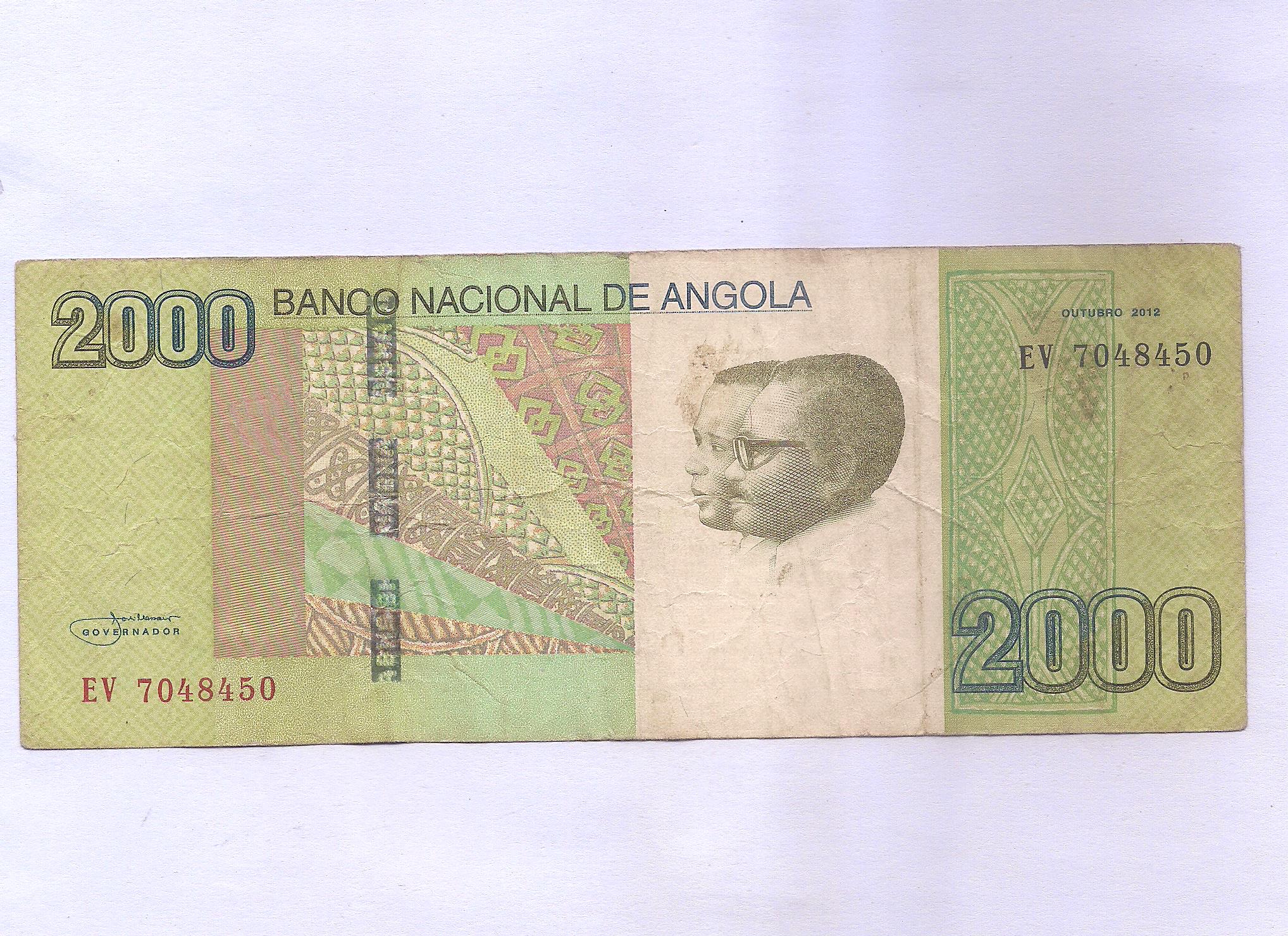 Angola ~ 2000 Kwanzas~2012~ RARE NOTE ~F/1-38 – Indian Hobby Club