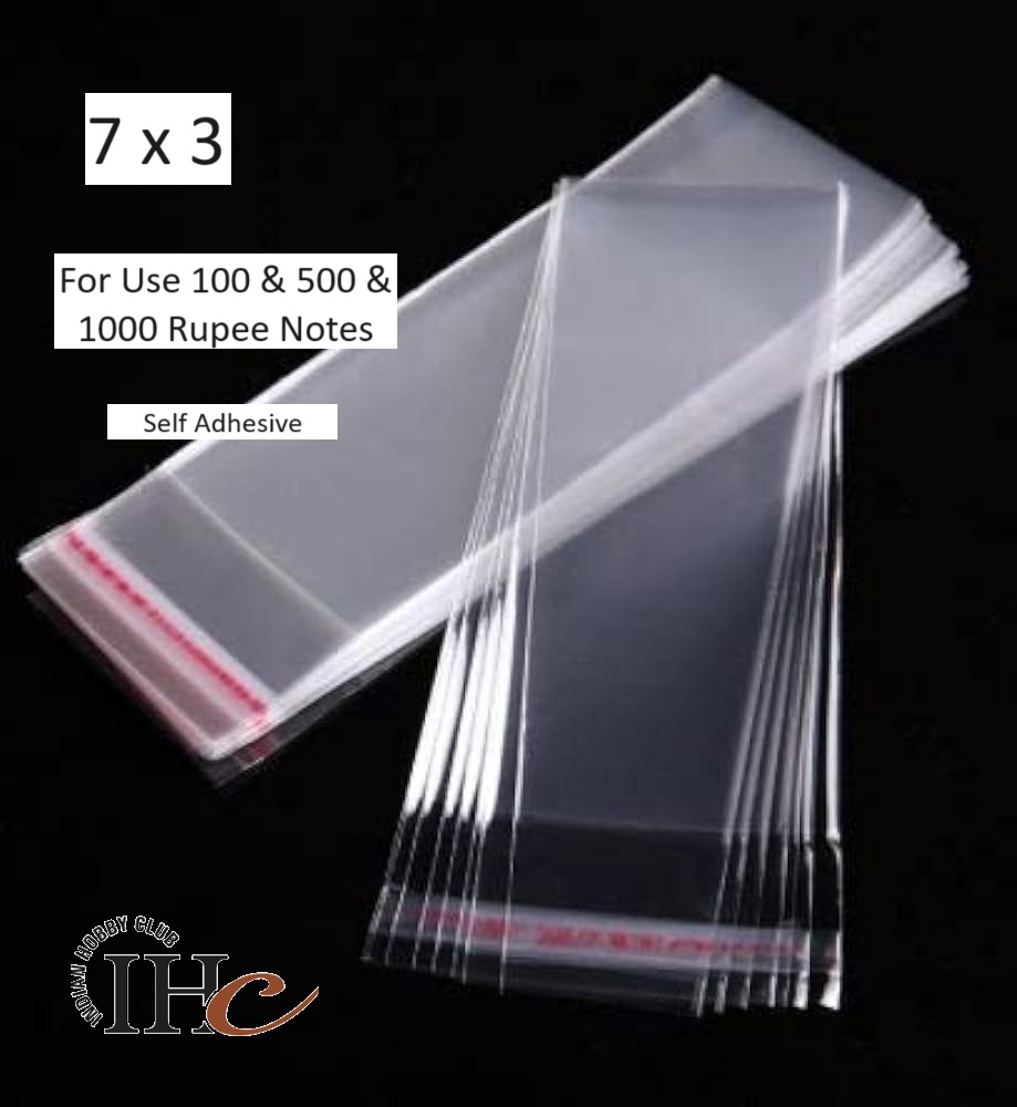 IHC ~ Note / Currency Sleeves ( Size 7″ x 3″ ) FOR 100, 500 & 100 Rupee ...