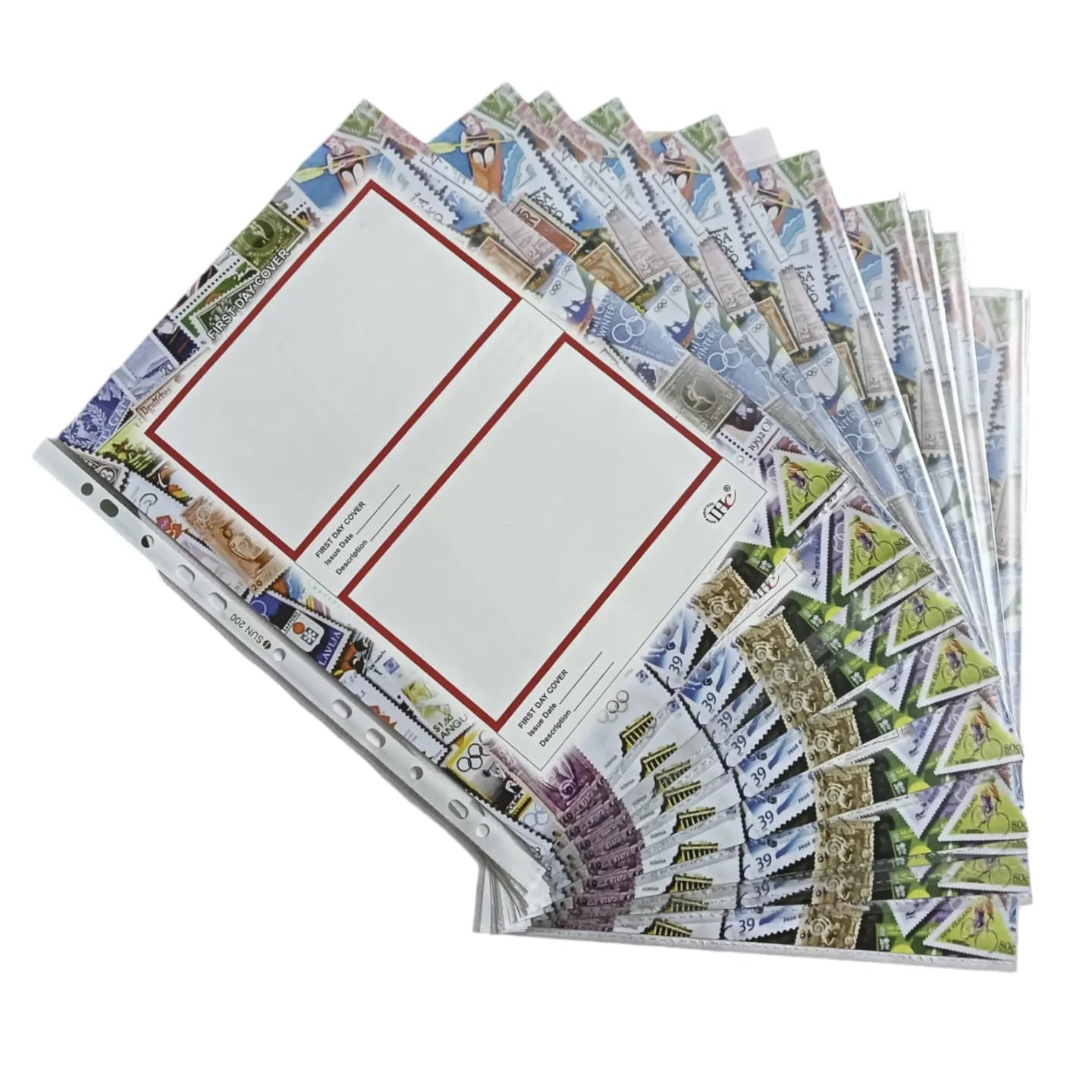 IHC ~ First Day Cover Album ~ Sheets Pack of 10 ( USE for 40 FDC Size 9 ...