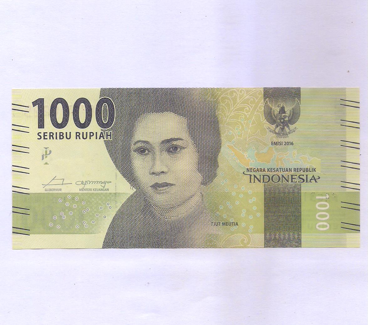 INDONESIA ~ 1000 Seribu Rupiah ~ 2016 ~ RARE NOTE ~F -21 – Indian Hobby ...