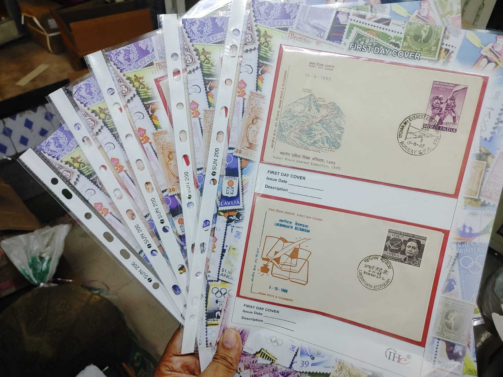 IHC ~ FIRST DAY COVER SHEETS WITH 10 DIFFERENT ( FDC ) FIRST DAY COVERS ...