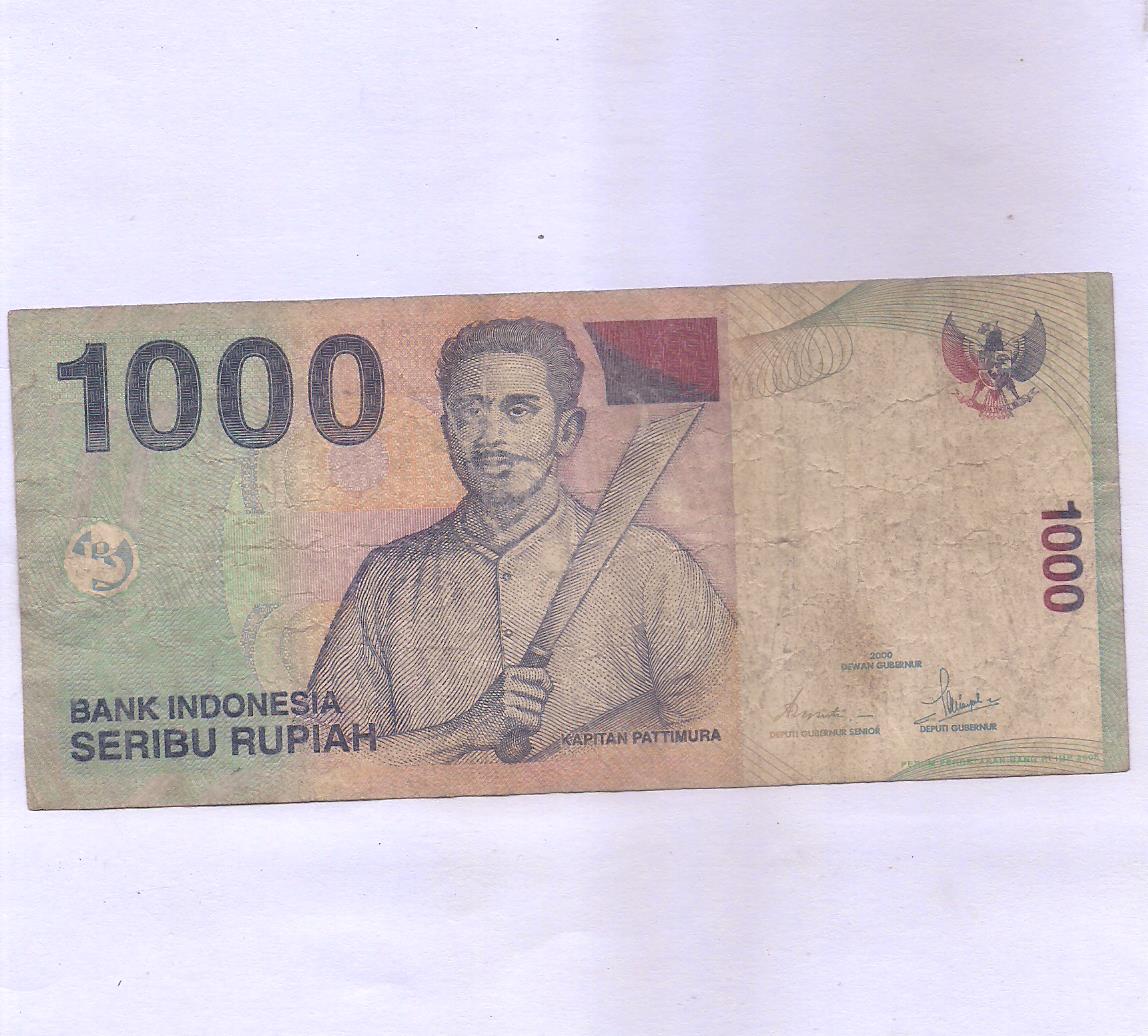 INDONESIA~ 1000 RUPIAH ~ 2000 ~ RARE NOTE ~F-4/18 – Indian Hobby Club