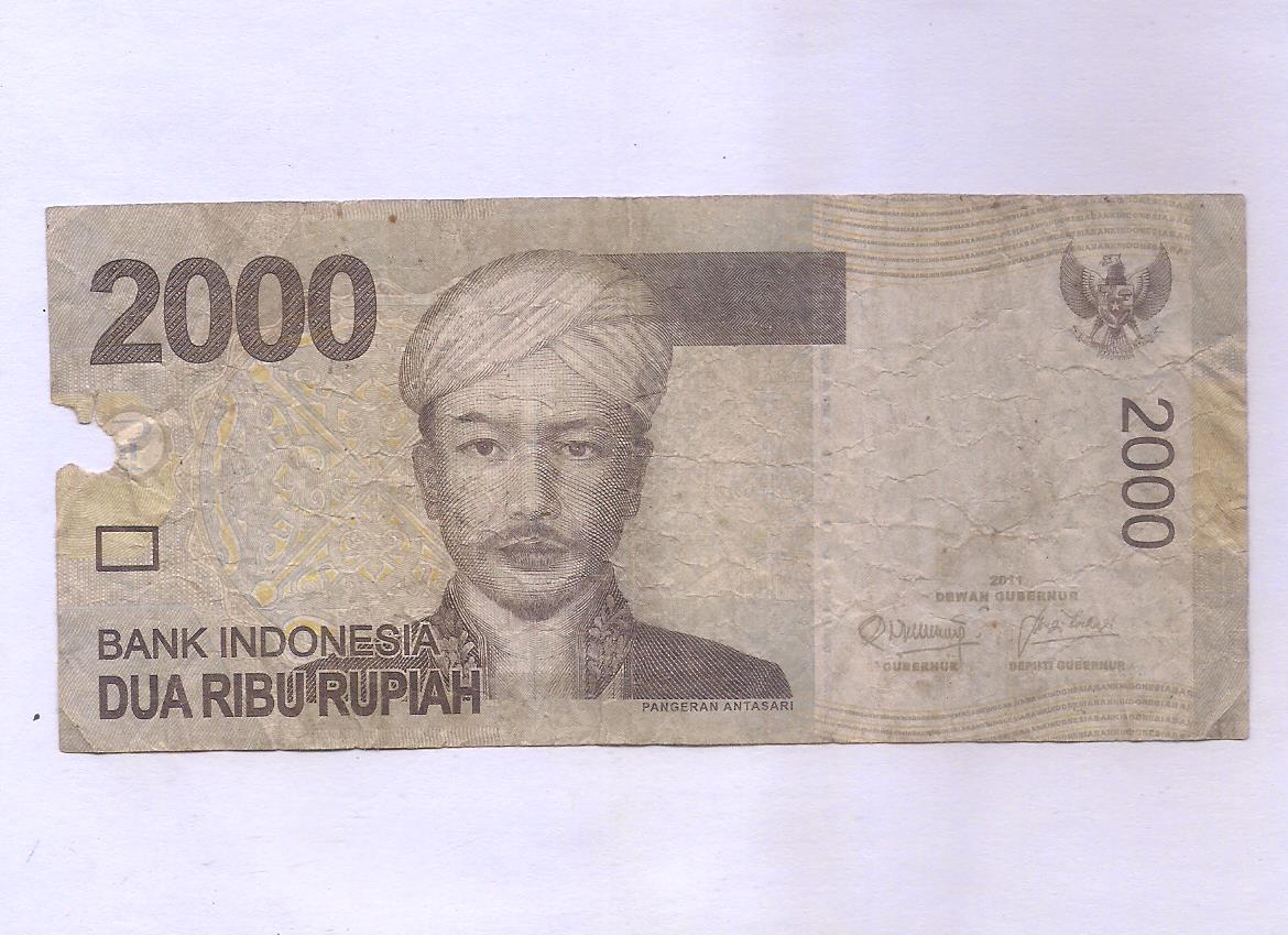 INDONESIA ~ 2000 RUPIAH ~ 2011~ RARE NOTE ~ F-4/40 – Indian Hobby Club