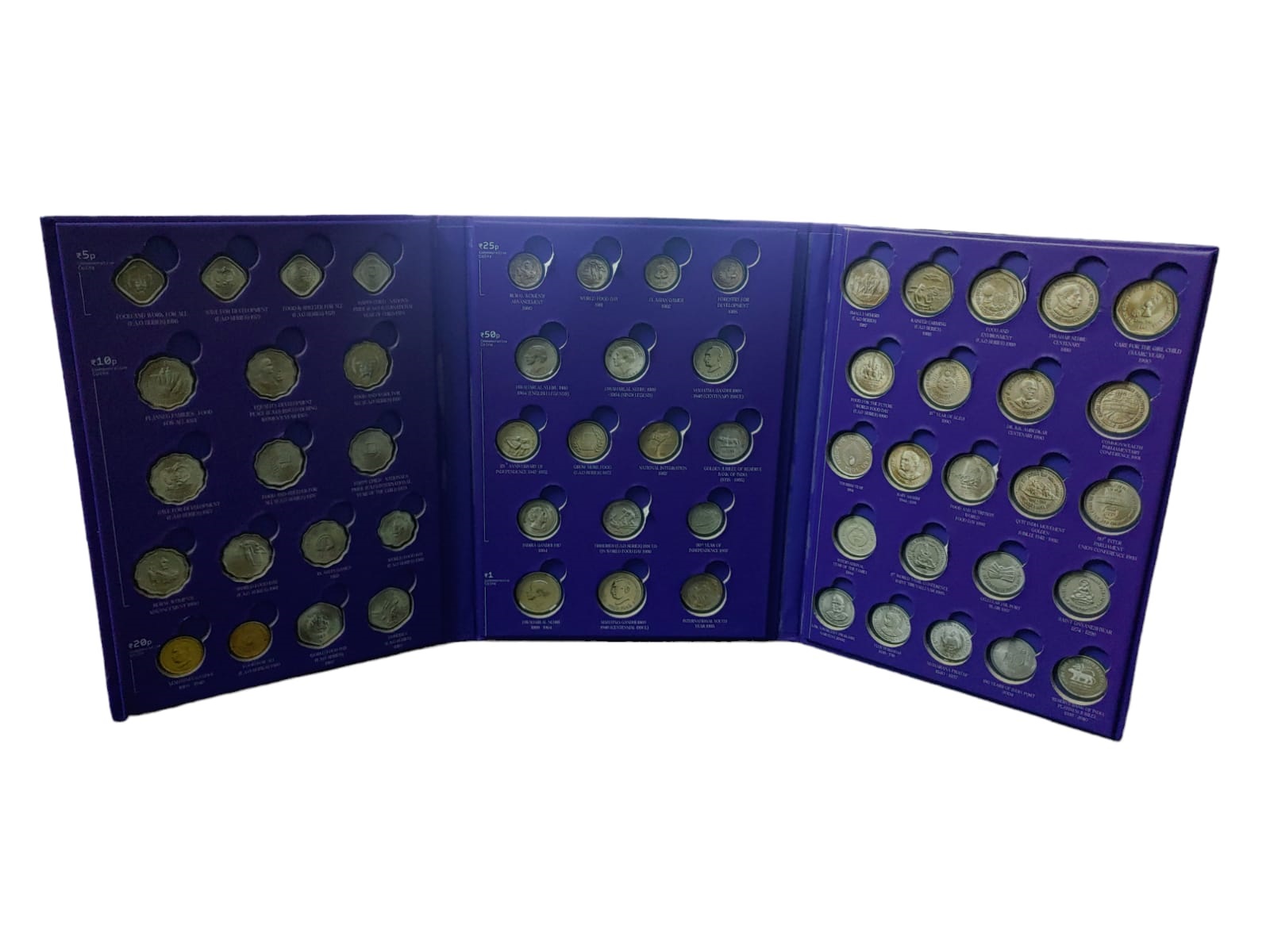 IHC ~ COIN BOARD, FOR 5, 10, 20, 25, 50 PAISE & 1 RUPEE ( Commemorative ...