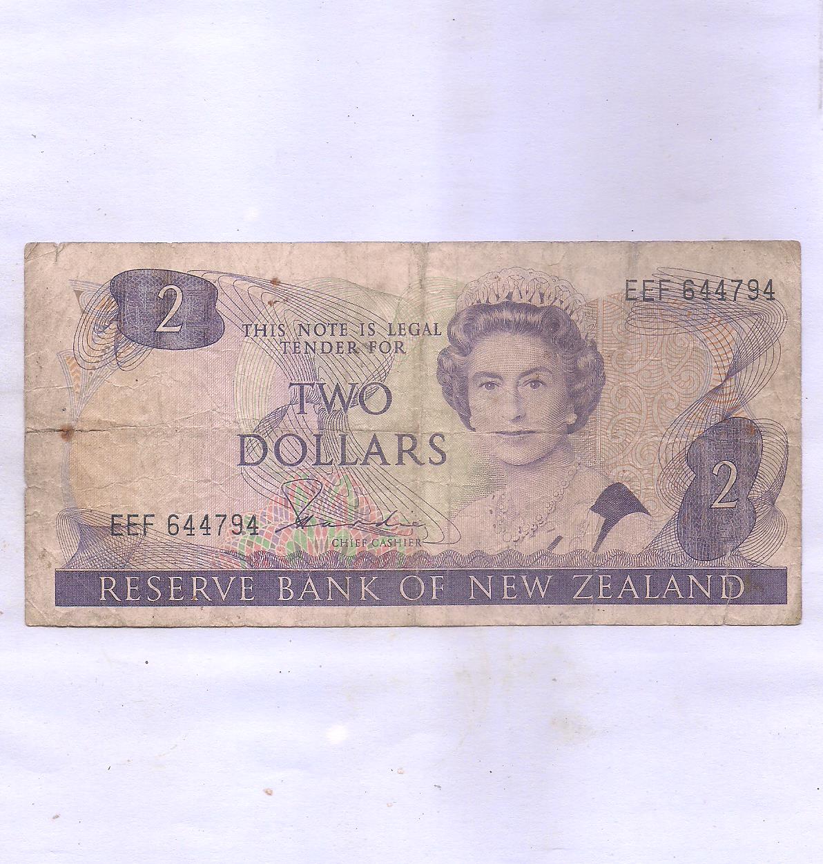 New Zealand ~ 2 Dollars – Elizabeth II, 1981 ~ RARE NOTE ~ I-39 ...