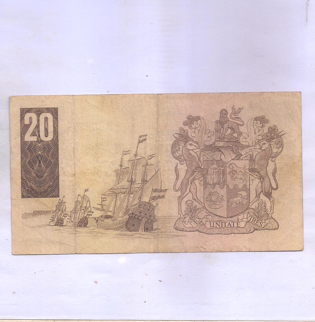 South Africa ~ 20 Rand ~ 1979 ~ RARE NOTE ~ N-21 – Indian Hobby Club